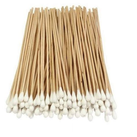 500 Cotton Swab Applicator Q Tip Stem Stick 6 Extra Long Wood Handle Swabs