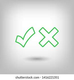 Check Mark Icon Wrong Right Stock Vector Royalty Free 270445334
