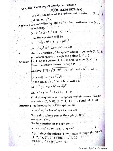 Analytical Geometry Chaptr 2 Sphere Pdf