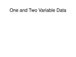 PPT One Variable Vs Two Variable Data PowerPoint Presentation Free Download ID