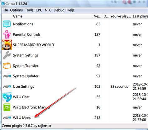 Wii U Menu 552 Files For Cemu 1132d Crashes Rcemupiracy