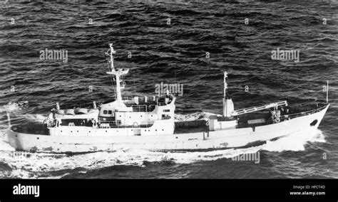 Soviet Kamenka Class Survey Ship Underway Shown From Aerial Starboard