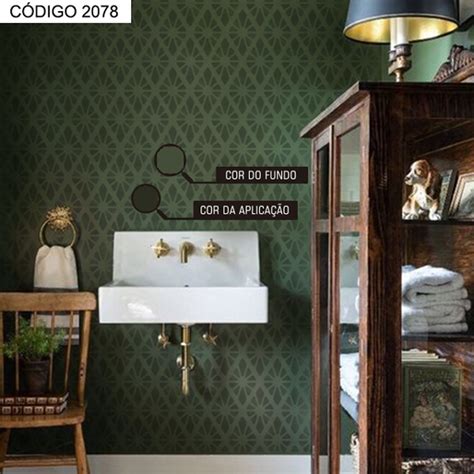 Stencil De Parede Sofia 85x55cm Original Stencil Decor