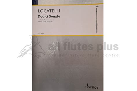 Locatelli Dodici Sonata Op Ii 1 6 Flute And Basso Continuo