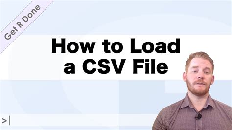 Get R Done R Stats Tutorials How To Load A Csv File Youtube