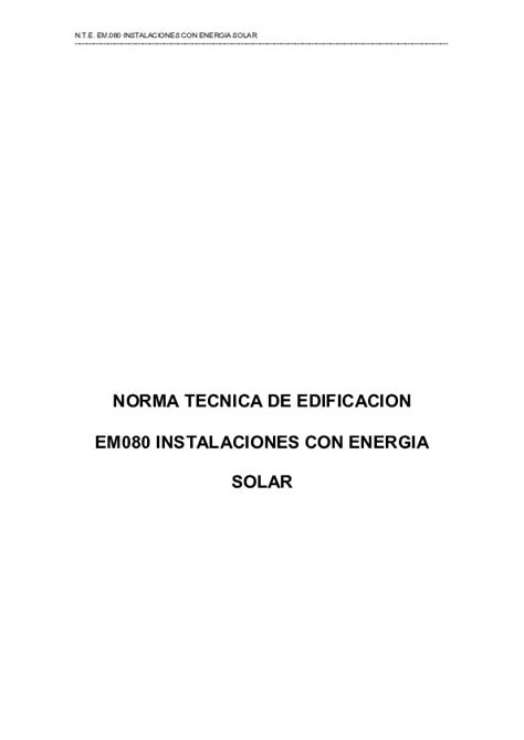 Pdf Norma TÉcnica De EdificaciÓn