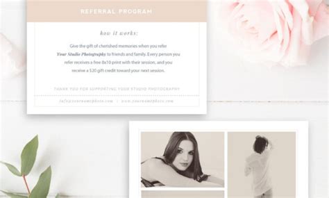 Boudoir Photography Referral Card Photoshop Template Referral Inside