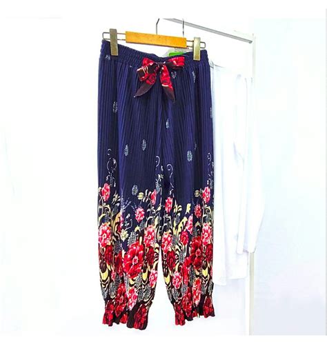 플리츠 시보리 팬츠 몸빼바지 꽃무늬 할머니 밴딩 바지 일바지 티몬