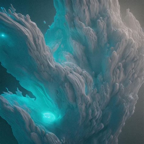 Premium Photo 3d Rendering Abstract Blue Cloud Particle Fractal Background