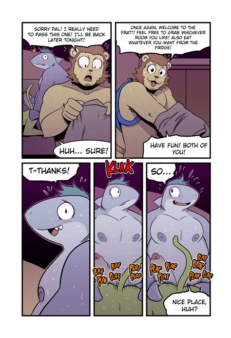 Rule 34 Anthro Ass Blush Bodily Fluids Clothing Comic Cute Fangs