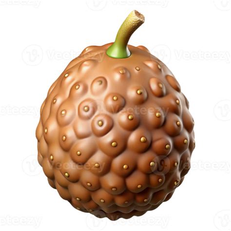 3d Render Of Brown Bubbly Fruit 53812543 Png