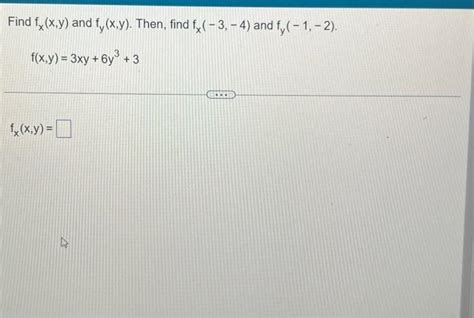 Find Fx X Y And Fy X Y Then Find Fx −3 −4 And