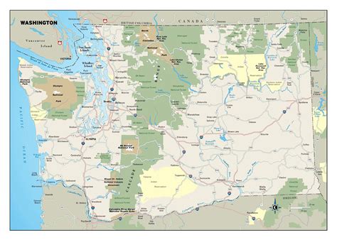Printable Map Of Washington State With Cities Printable Calendars At