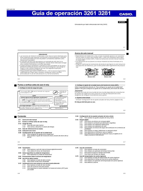 Casio Mudman G 9300gb Qw3261 Pdf Reloj Horario De Verano