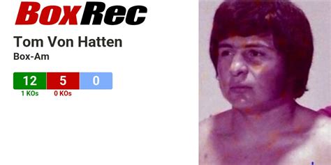 Boxrec Tom Von Hatten