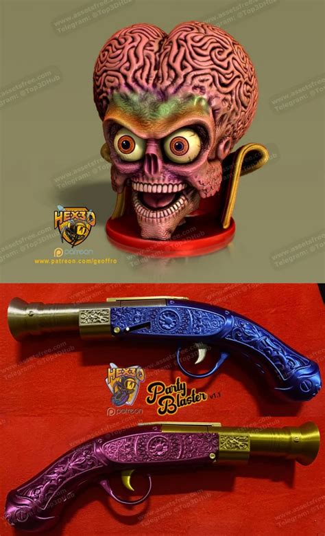 Mars Attacks Candy Bowl And Party Blaster V1 3d Print Model Download Free