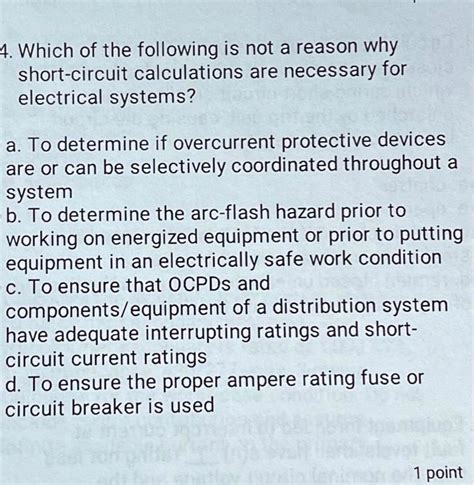 4 Which Of The Following Is Not A Reason Why Short Circuit