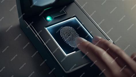 Premium Photo Generative Ai Fingerprint Scanning Biometric Authentication Cybersecurity And
