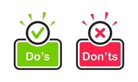 247 Do Vs Don't Stock Vectors and Vector Art | Shutterstock