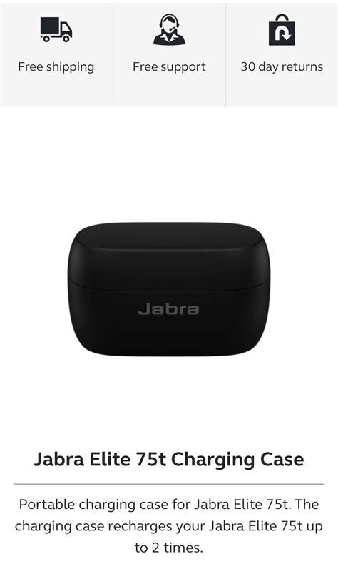 Jabra Elite 75T Charging Case Replacement Audio Earphones On Carousell