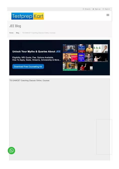 Ppt Ts Eamcet Coaching Classes Online And Courses Powerpoint Presentation Id 12363493