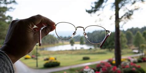 Seeing Nature Through Glasses Stock Illustration Illustration Of Peaceful Environment 366184023