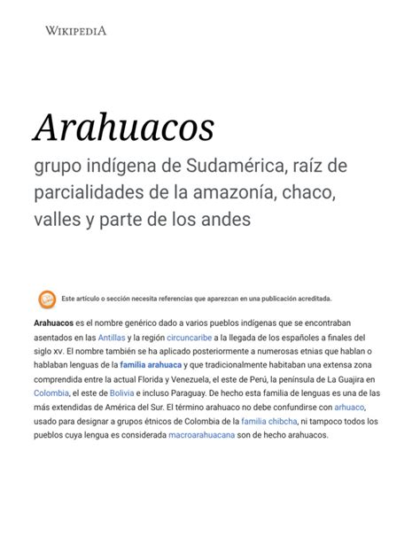 Historia Y Cultura De Los Arahuacos Pdf