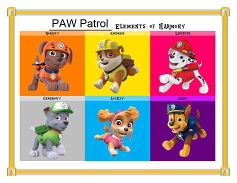 Paw Patrol Elements Of Harmony By Stormypup12 On Deviantart