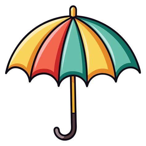 Colorful Umbrella Clipart On White Background 66229142 Vector Art At
