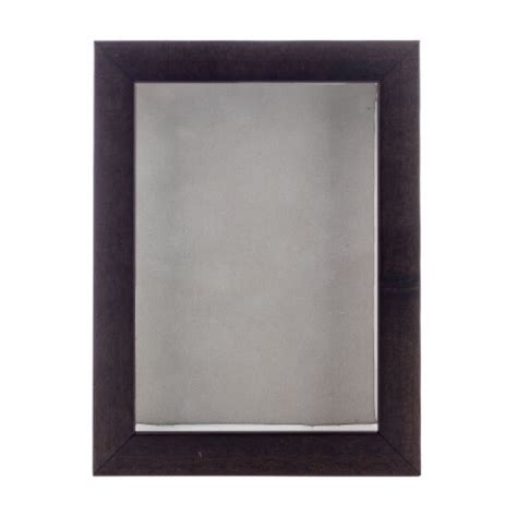Rich Dark Brown Wood Shadow Box Frame Acrylic Front Light Brown Suede
