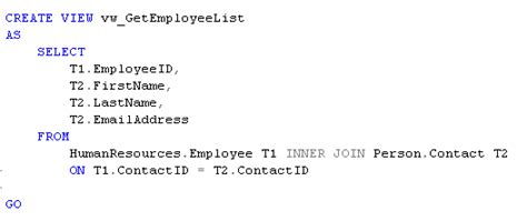 With Schemabinding Option With Create View Statement In Sql Server 2008