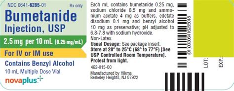 Bumetanide Package Insert