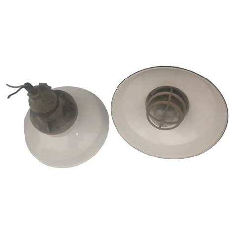 1970s German Explosion Proof Wall Light Cast Bronze Brass Glass Shade