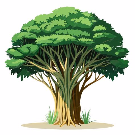 Banyan Tree Clipart Vector Illustration Premium Ai Generated Vector