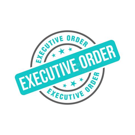 Executive Order Letter Rubber Stamp Template Design Stock Vector Illustration Of Order Office
