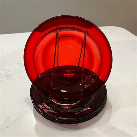 Ruby Red Plates Etsy