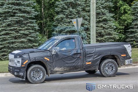 2027 Silverado Wt Regular Cab Spied With Led Lights And Bold New Grille