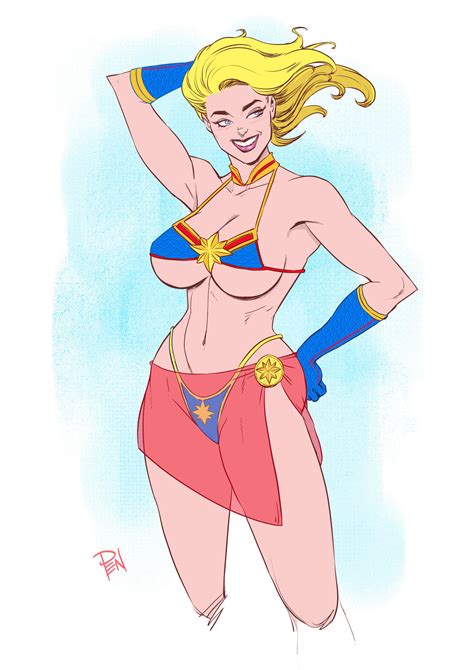 Captain Marvel Bikini By Smutoons On Deviantart
