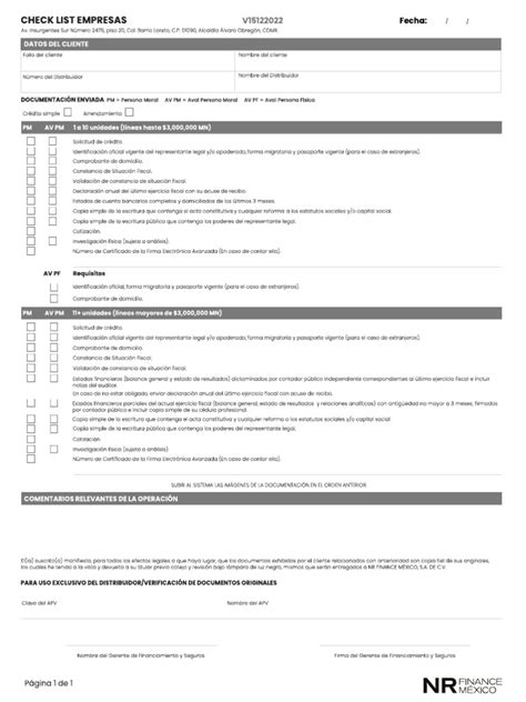 Check List Empresas Pdf