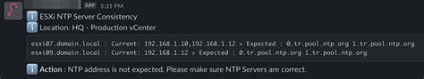 vmware powercli ile esxi toplu ntp güncelleme ve slack bildirimi vmbro