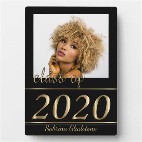 Classy Photo Graduation Plaque Zazzle