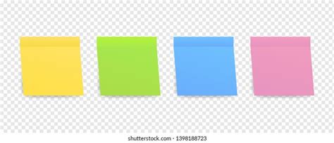 Vector Illustration Multicolor Post Notes Isolated Stock Vector