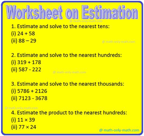 6th Grade Worksheet On Whole Numbers Answer 6th Grade Math Worksheets