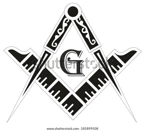 Freemasonry Emblem Masonic Square Compass Symbol Stock Illustration 185899508