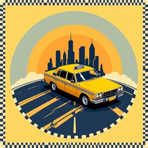 Free Vintage Taxi Illustration Image Taxi Vintage Retro Download