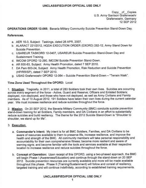 Opord Template Pdf Military Warfare 49 Off