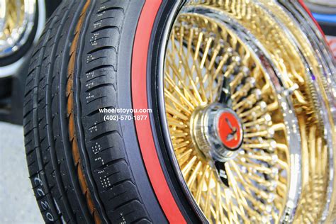 New 17 X 9 Gold And Chrome Deep Dish 100 Spoke Knockoff Wire Wheels