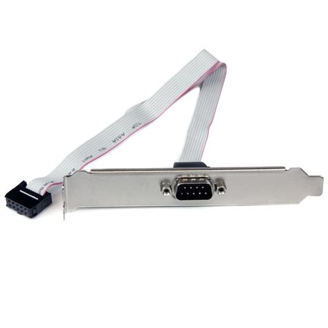 Adaptador De 40cm Header Cabezal Bracket Serial Db9 Rs232 A Idc 10