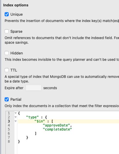 Cannot Use In For PartialFilterExpression In MongoDB Working With Data MongoDB