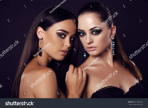 Fashion Studio Portrait Two Beautiful Sexy Stock Photo Shutterstock